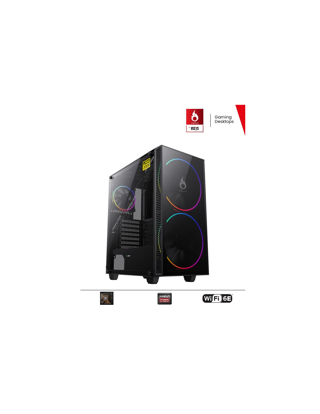 INSYS .Force WARRIOR Ryzen 5 8600G | RX7600 | 16GB RGB | SSD 500GB Gen ...